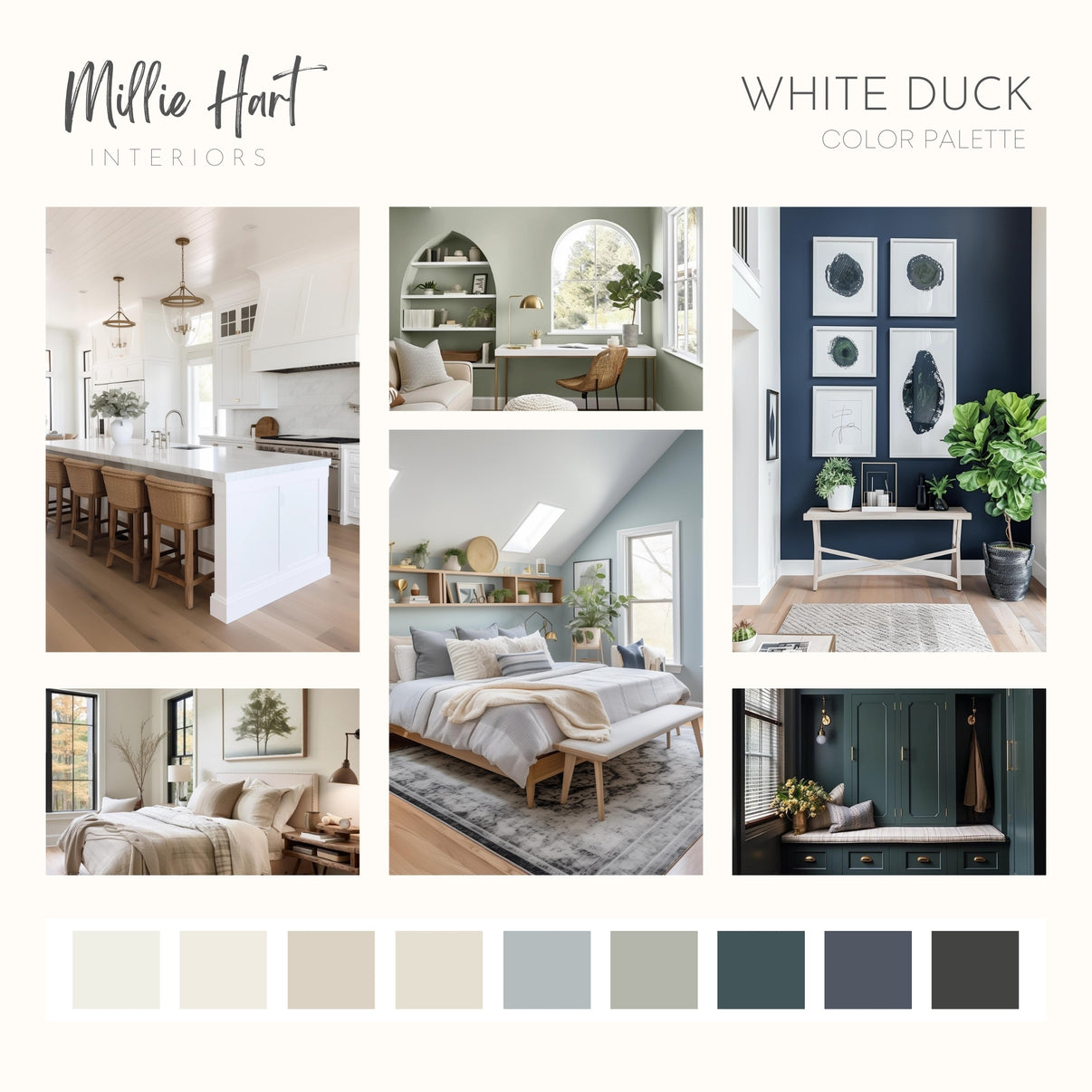 White Duck Sherwin Williams Paint Palette, Neutral Interior Paint Colo ...