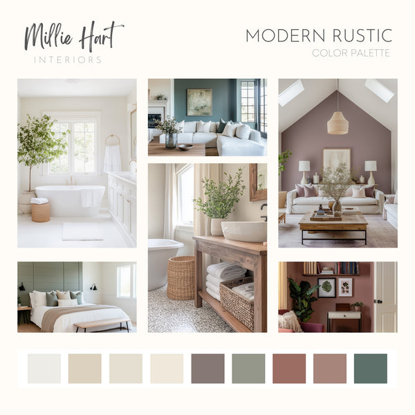 Modern Rustic Sherwin Williams Paint Palette, Paint Colors for Home, M ...