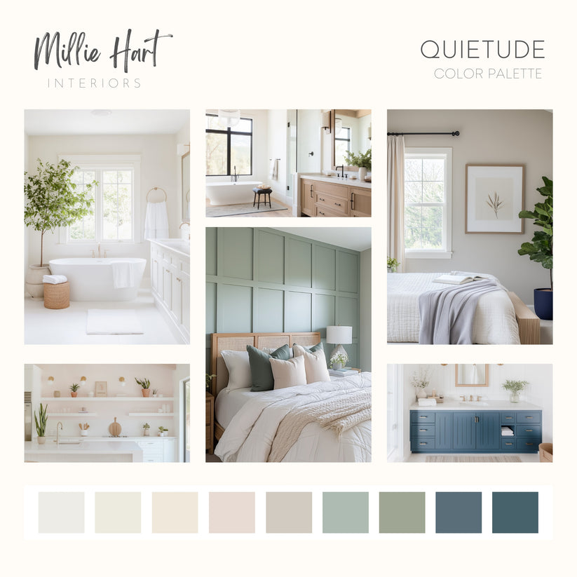 Quietude Sherwin Williams Paint Palette, Color of the Year, Modern Coa ...