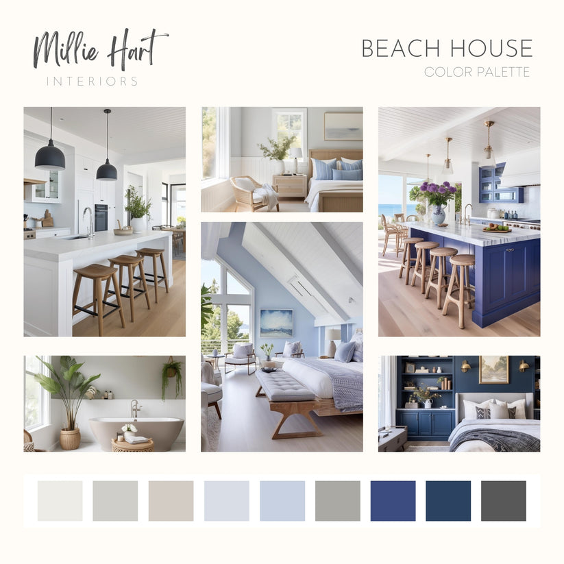 Beach House Benjamin Moore Paint Palette, Interior Paint Colors for Ho ...