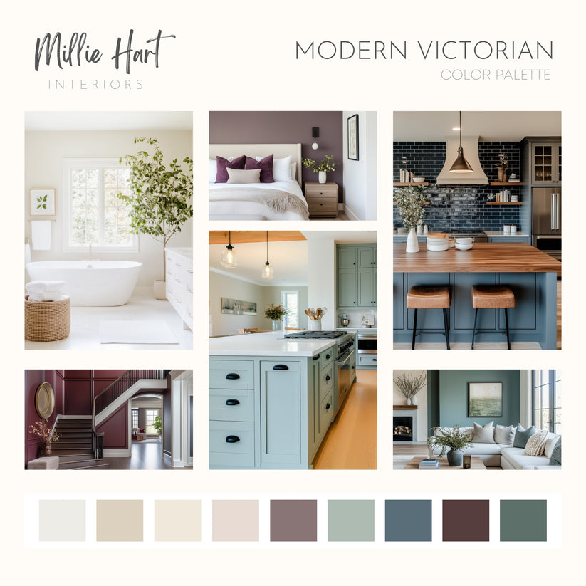 Modern Victorian Benjamin Moore Paint Palette, Paint Colors for Home ...