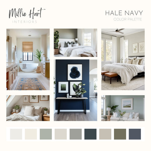Hale Navy Benjamin Moore Paint Palette, Neutral Interior Paint Colors ...