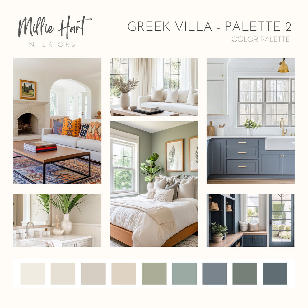 Greek Villa - Palette Two, Sherwin Williams Paint Palette, Neutral Int ...