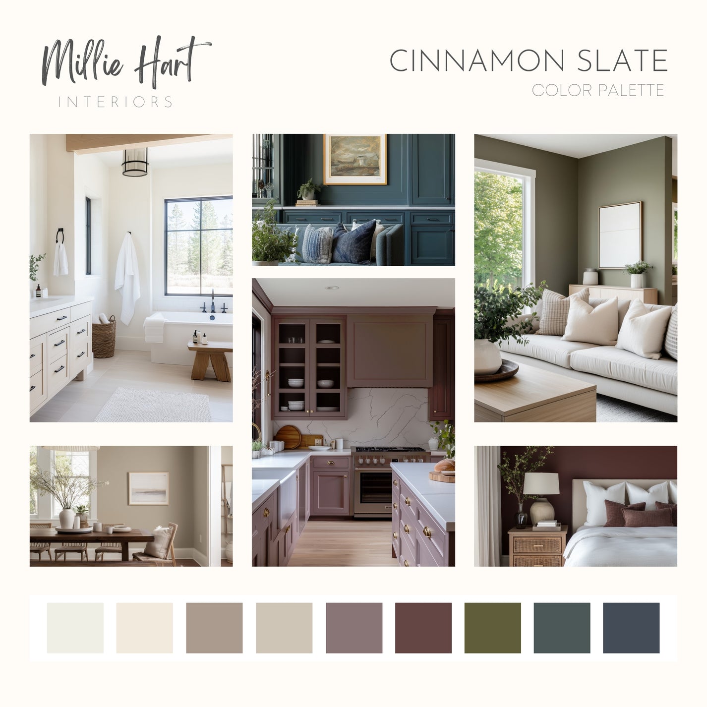 Cinnamon Slate Benjamin Moore Paint Palette, Paint Colors for Home, Mo ...