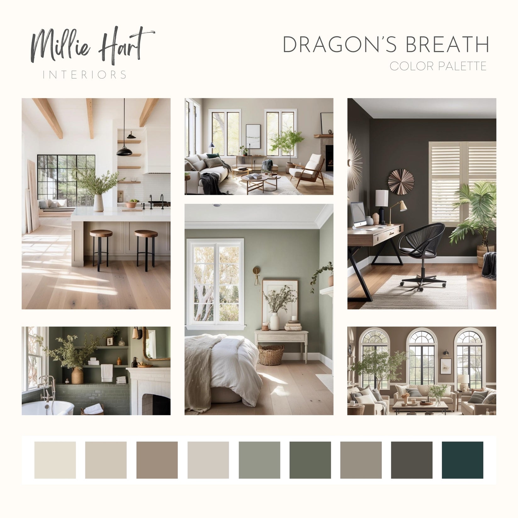 Dragon's Breath Benjamin Moore Paint Palette, Color of the Year Palett ...