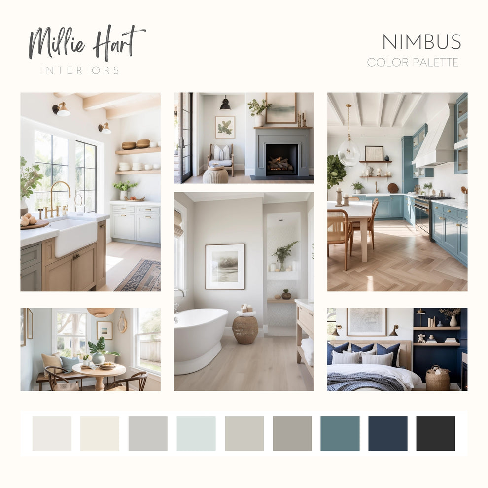 Nimbus Benjamin Moore Paint Palette, Modern Paint Colors for Home, Nim ...