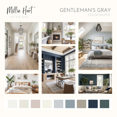 Gentleman's Gray Benjamin Moore Paint Palette, Neutral Interior Paint ...