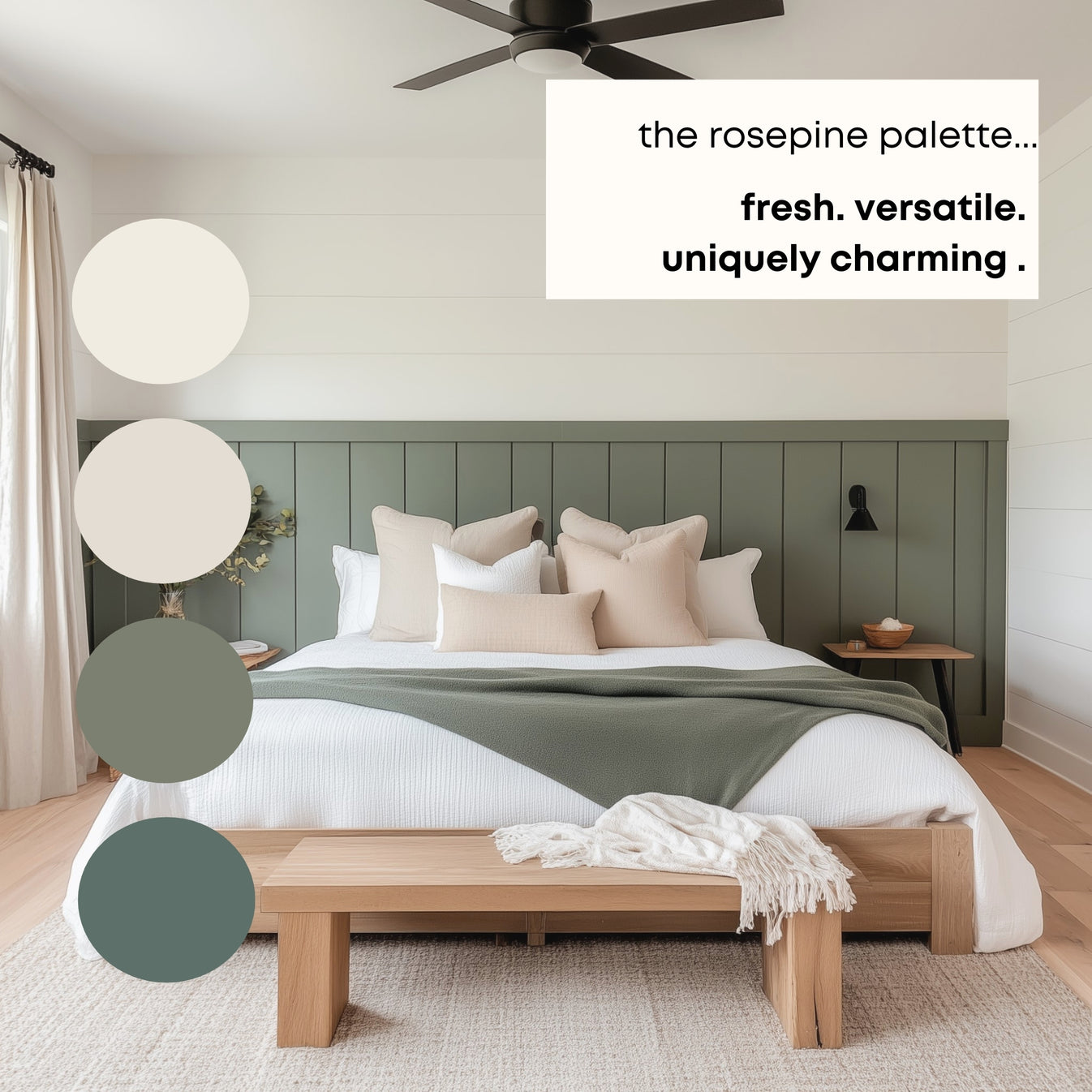 Rosepine Benjamin Moore Paint Palette, Timeless Neutral Interior Color ...