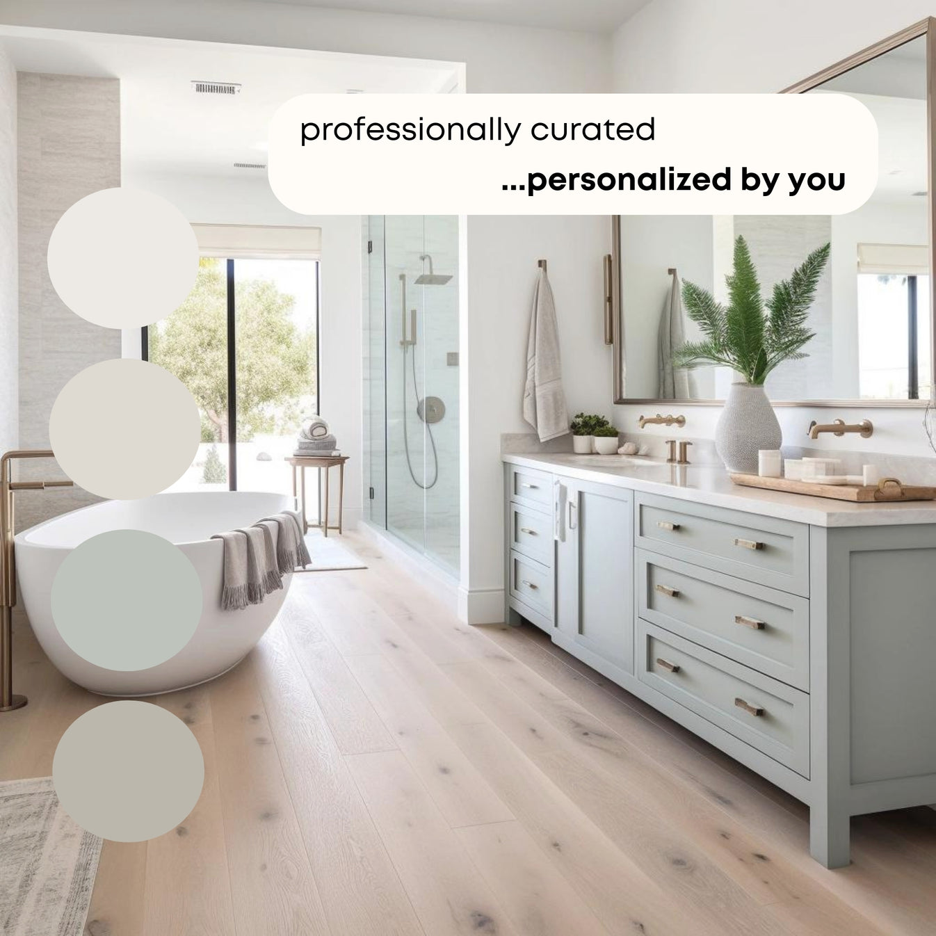 Balboa Mist Benjamin Moore Paint Palette, Neutral Interior Paint Color ...