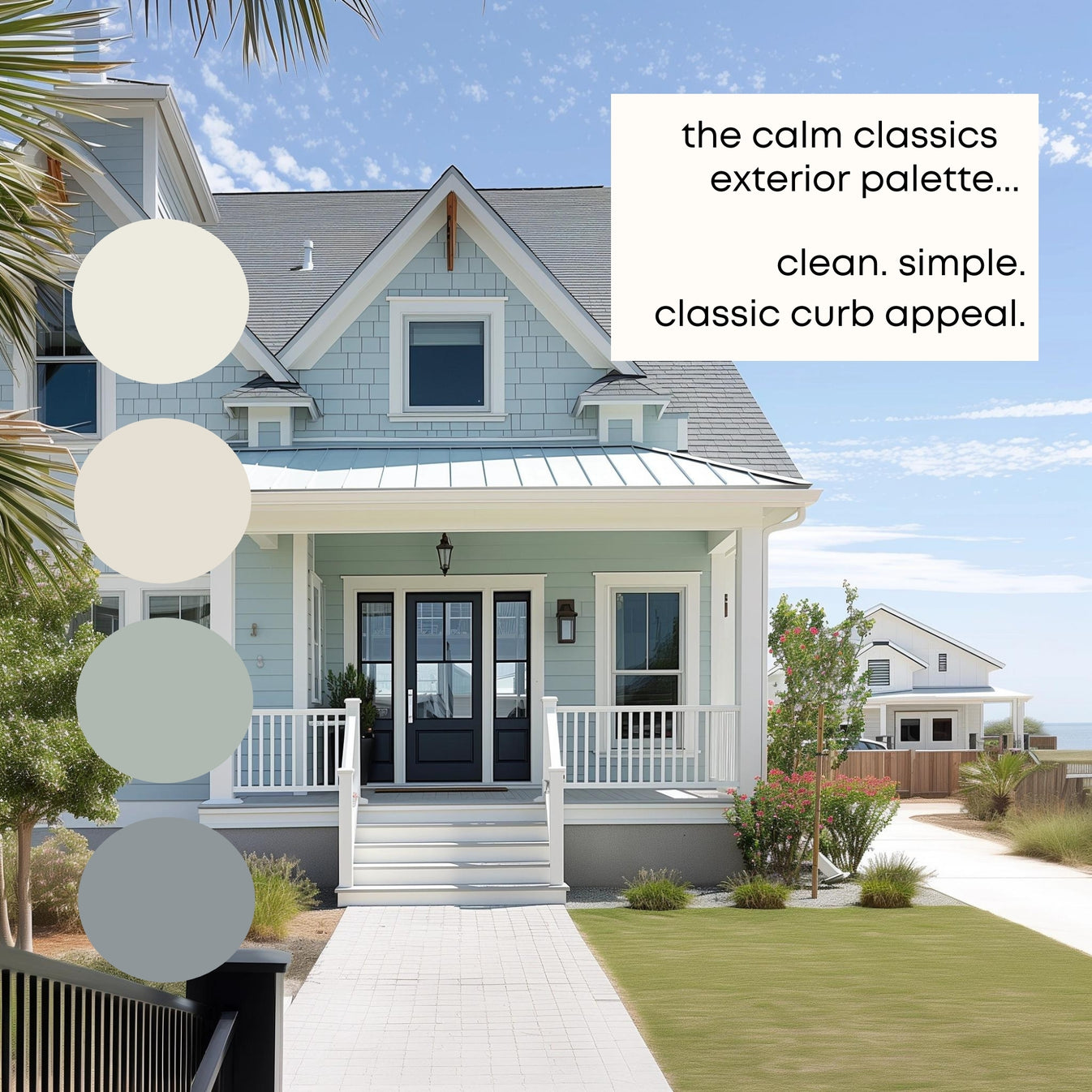 Calm Classics Exterior Sherwin Williams Paint Palette, Modern Exterior ...